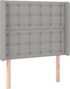 Box spring postel s matrací světle šedý 100 x 200 cm textil 3132289