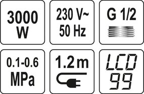 Fala KATLA-3 / Průtokový ohřívač vody / Stojací se sprchou / 3000 W /