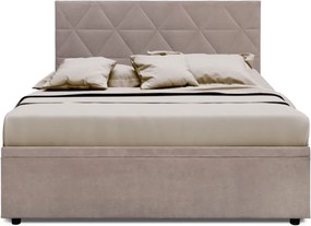 Postel Fro Caro 140x200 s roštem, úložným prostorem Mono 233, béž