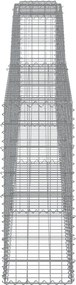 Klenuté gabionové koše 15ks 400x30x80/100 cm pozinkované železo 3146862