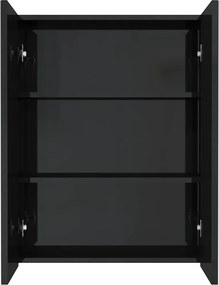 Koupelnová skříňka se zrcadlem 60 x 15 x 75 cm MDF zářivě černá 331524