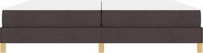 Postel s boxspringem s matrací Tmavě hnědá 200 x 200 cm textil 3398594