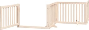 Zábrana pro psy s dvířky skládací 10 panelů 800 cm topol 3155667