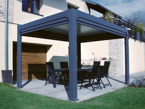 Bioklimatická pergola Noela antracit PREMIUM 3x4 m + montáž Barva lamel: Bílá