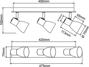 Brilliant 99712/76  Stropní svítidlo DAINTREE černé + DŘEVO