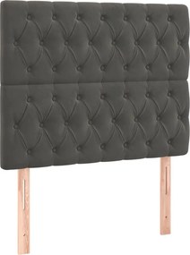 Box spring postel s matrací tmavě šedá 100x200 cm samet 3138008
