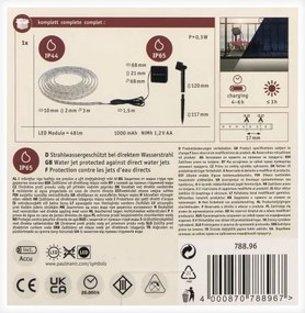 Paulmann 78896 - LED/0,3W IP44 Solární pásek 3m 1,2V 1000 mAh
