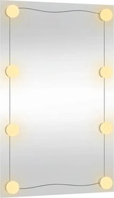 Nástěnné zrcadlo s LED osvětlením 40 x 60 cm sklo obdélníkové 3189152
