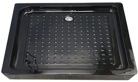 BPS-koupelny Obdélníková akrylátová sprchová vanička HYD-OSV-SXL03C 100x80 černá