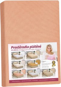 Bellatex Prostěradlo plátěné Oranžová 90x200 cm