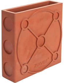 OnaDnes -20% Terakotově červená betonová váza ZUIVER GRAPHIC 20 cm