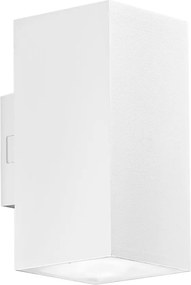 FAN LED-W-POLO-Q2-BCO Venkovní nástěnné svítidlo LED POLO polykarbonát bílá 2x8W 1960lm CCT IP65 16x7,8x9,9 cm - FANEUROPE