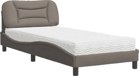 Postel s matrací Hvar taupe 90 x 200 cm textil 3208510