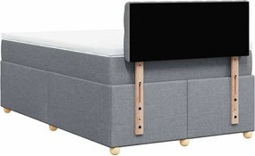 Box spring postel s matrací světle šedá 120x190 cm textil 3286626