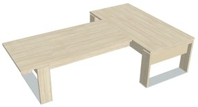 Stůl Verno+ S 200 x 300 cm s jednacím prvkem, akát / vanilka