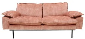 Růžová 2-místná pohovka Vintage pink-175*83*95 cm