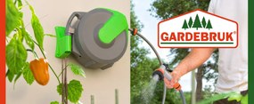 Gardebruk Naviják na hadici 20 m s postřikovačem a držákem na zeď