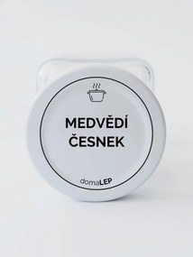 Samolepka na kořenky MEDVĚDÍ ČESNEK průhledná 5 cm tučné písmo