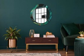 Kulaté dekorativní zrcadlo Emerald marble fi 70 cm