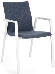 BIZZOTTO zahradní jídelní židle ODEON bílo-modrá 0663330