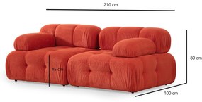 Atelier del Sofa 2-místná pohovka Doblo 2 Seater ( L1-1R), Červená