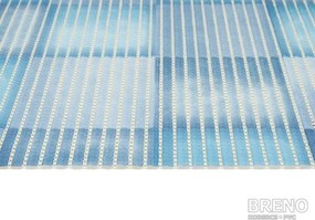 Breno Koupelnová pěnová předložka SOFTY-TEX 79843 modré dlaždice, šíře 65 cm, Modrá