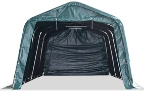 vidaXL Mobilní přístřešek pro zvířata PVC 550 g/m² 3,3x6,4m tm. zelený