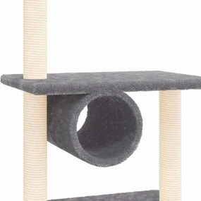 Škrabadlo pro kočky se sisalovými sloupky tmavě šedé 279 cm 171617
