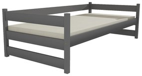 Dětská postel masiv 023 borovice masiv 90 x 190 cm šedá