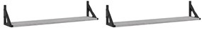 Nástěnné police 2 ks šedé sonoma 80x15x15,5 cm kompozitní dřevo - Default Title