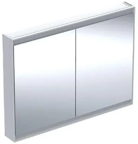 Geberit ONE - Zrcadlová skříňka s LED osvětlením, 1200x900x150 mm, 2 dvířka, hliník 505.815.00.1