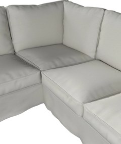 Potah na pohovku IKEA  Ektorp rohová barva šedá látka lesklé, pletený vzor, sametová