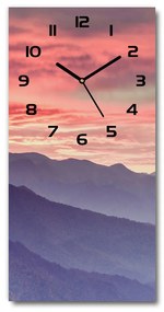 Wallmuralia Nástěnné hodiny tiché Mlha v horák 30x60 cm