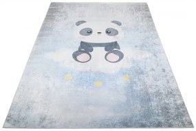 Dětský kusový koberec vhodný k praní BAMBINO 2776 Medvídek protiskluzový modrý Rozměr: 160x230 cm