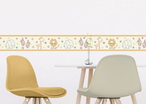 Dětská samolepící bordura na zeď Béžová Pohádka | 5 m x 13.8 cm | DWBD8051