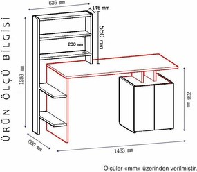 Pracovní stůl Melis Walnut and Anthracite