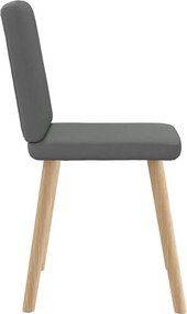 Jídelní židle 4 ks tmavě šedé textil 3315298