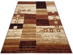 Kusový koberec PP Kostky hnědý, Velikosti 150x300cm