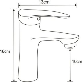 Mexen Irys, umyvadlová baterie, černá, 747500-70