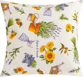Bellatex Polštářek EMA Fialová,Žlutá 45x45 cm