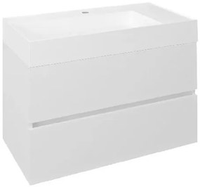 Sapho Odetta - Umyvadlová skříňka 820x500x435 mm, 2 zásuvky, lesklá bílá DT085-3030