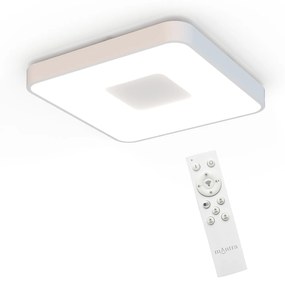 Mantra 7919 Coin Square, bílé stropní svítidlo s dálkovým ovladačem LED 80W 2700K-5000K, 44x44cm