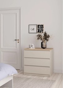 Krémová komoda 77x76x50 cm Naia – Tvilum