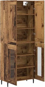 Vysoký bufet 2 ks Staré dřevo 69,5 x 34 x 180 cm 3403186