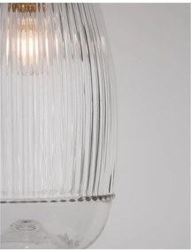Nova Luce Závěsné svítidlo MOND saténový zlatý kov čiré sklo E14 1x5W