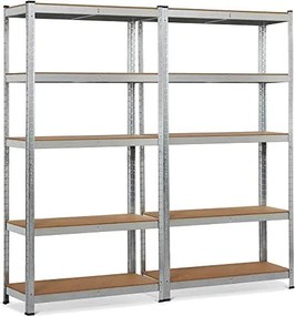 Fistar Regál 200x100x60 cm kovový zinkovaný 5-policový, nosnost 750 kg