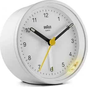 Braun BC12 bílá / Klasický budík / 1x AAA baterie