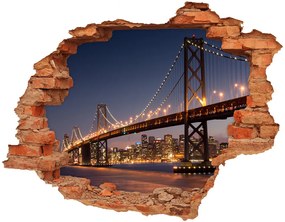 Wallmuralia Fototapeta díra na zeď 3D Most San Francisco 90x70 cm