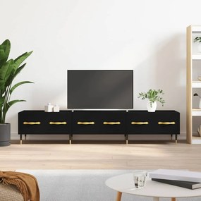 TV skříňka černá 150 x 36 x 30 cm kompozitní dřevo