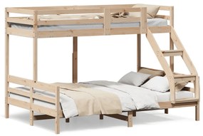 Patrová postel 90 x 200/140 x 200 cm masivní borové dřevo